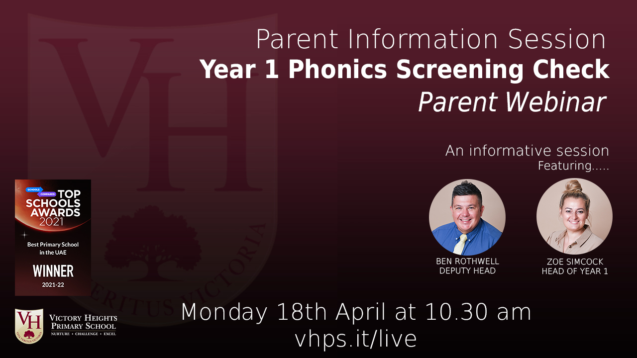 Year 1 Phonics Screening Check – VHPS@Mobile